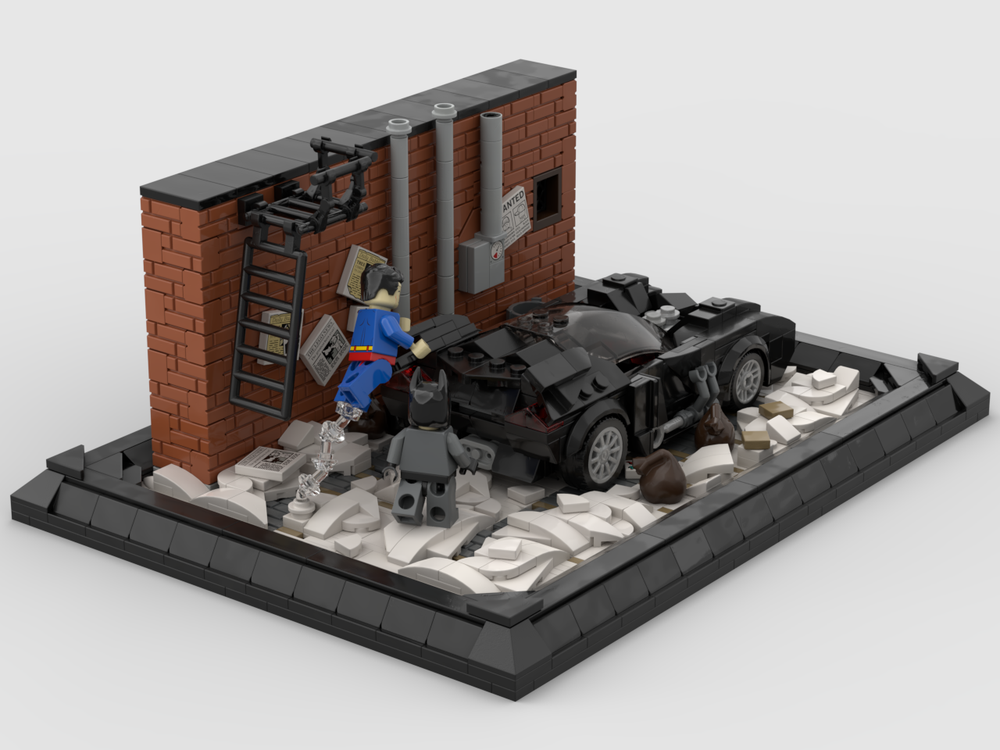 LEGO MOC Noël Batmobile Display Scene by BricksFeeder | Rebrickable ...