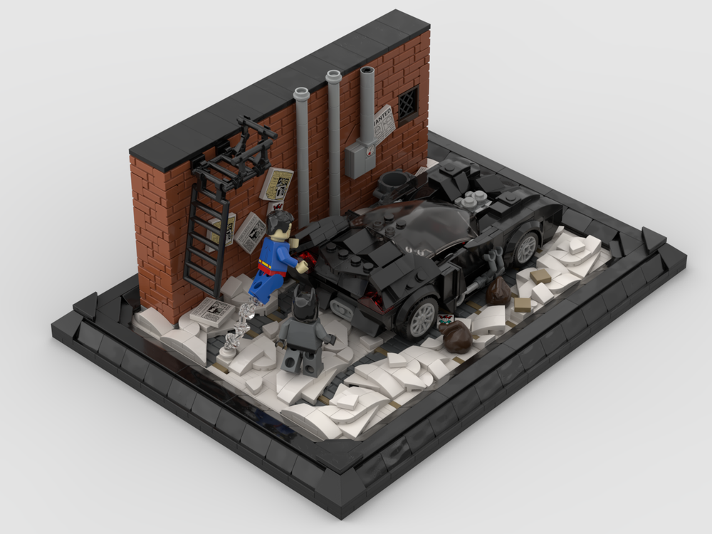 LEGO MOC Noël Batmobile Display Scene by BricksFeeder | Rebrickable ...