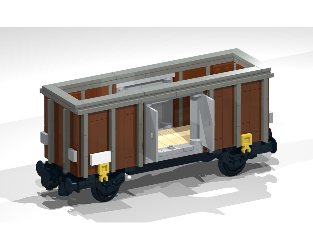 LEGO MOC 4-Wheel Open Wagon (SNOT, brown) by Echaton | Rebrickable ...