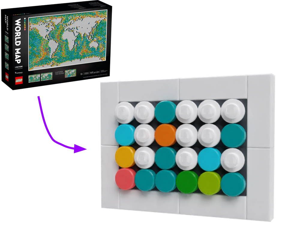 LEGO MOC Micro World Map 31203 Alt by TerribleMOCs | Rebrickable ...