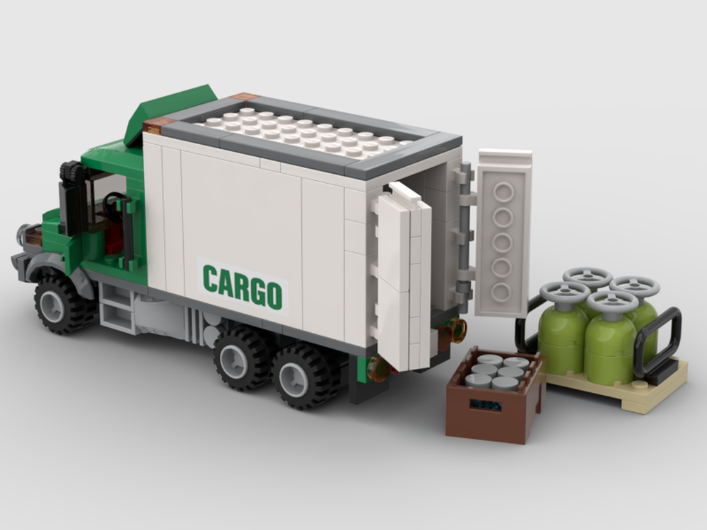 LEGO MOC Cargo Box Truck by HaulingBricks | Rebrickable - Build with LEGO