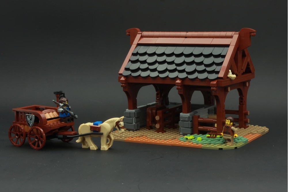 LEGO MOC Medieval Horse Stable by Leewan | Rebrickable - Build with LEGO