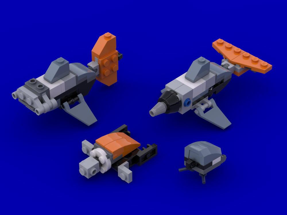 LEGO MOC Cyber Sea Animals by Dafeld | Rebrickable - Build with LEGO