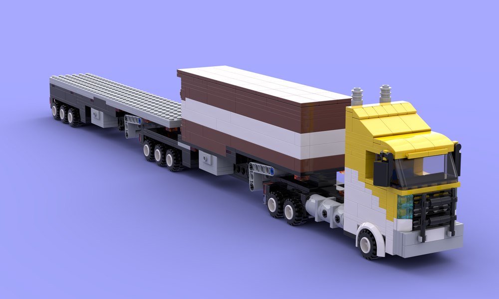 LEGO MOC truck with box and flat bed trailer by Absolute_lego_builds ...