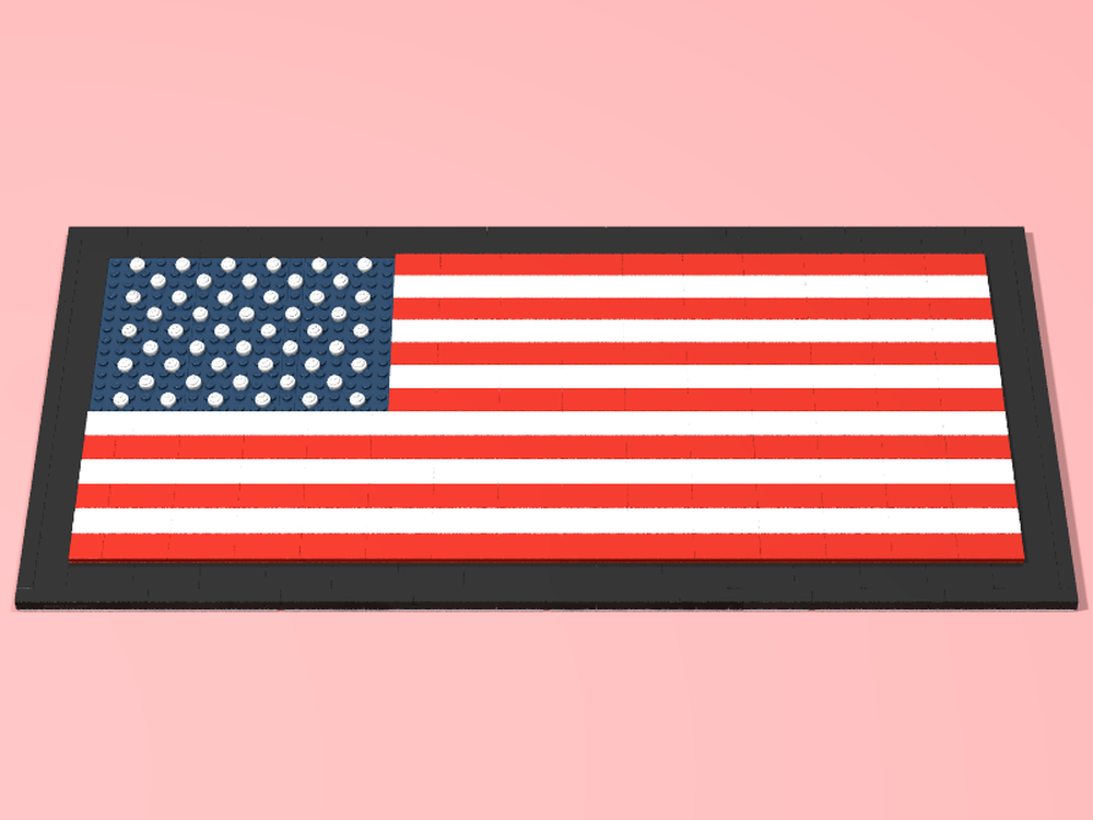 LEGO MOC U.S. Flag Art by Falcon23Knight | Rebrickable - Build with LEGO