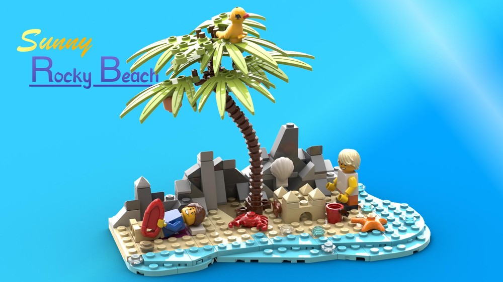 LEGO MOC Sunny Rocky Beach (Made for a lego Ideas Contest) by Toucanx ...