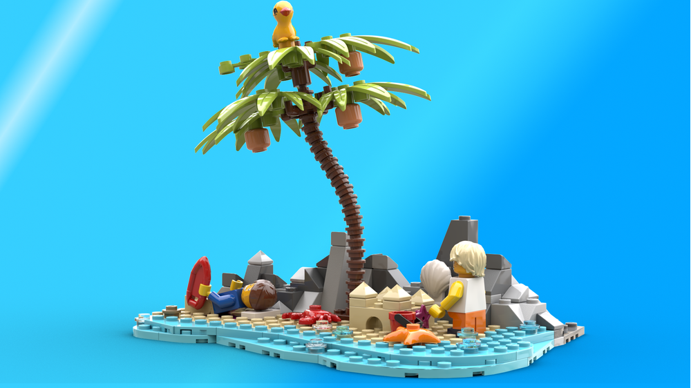 LEGO MOC Sunny Rocky Beach (Made for a lego Ideas Contest) by Toucanx ...
