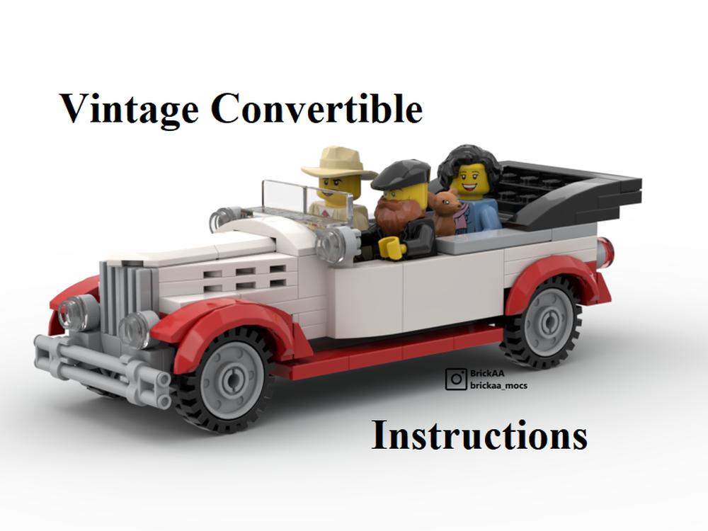 Lego Moc Vintage Convertible By Brickaa Rebrickable Build With Lego