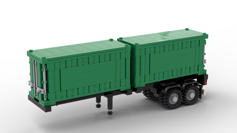 Lego Moc Container Trailer By Yellowlxf Rebrickable Build With Lego