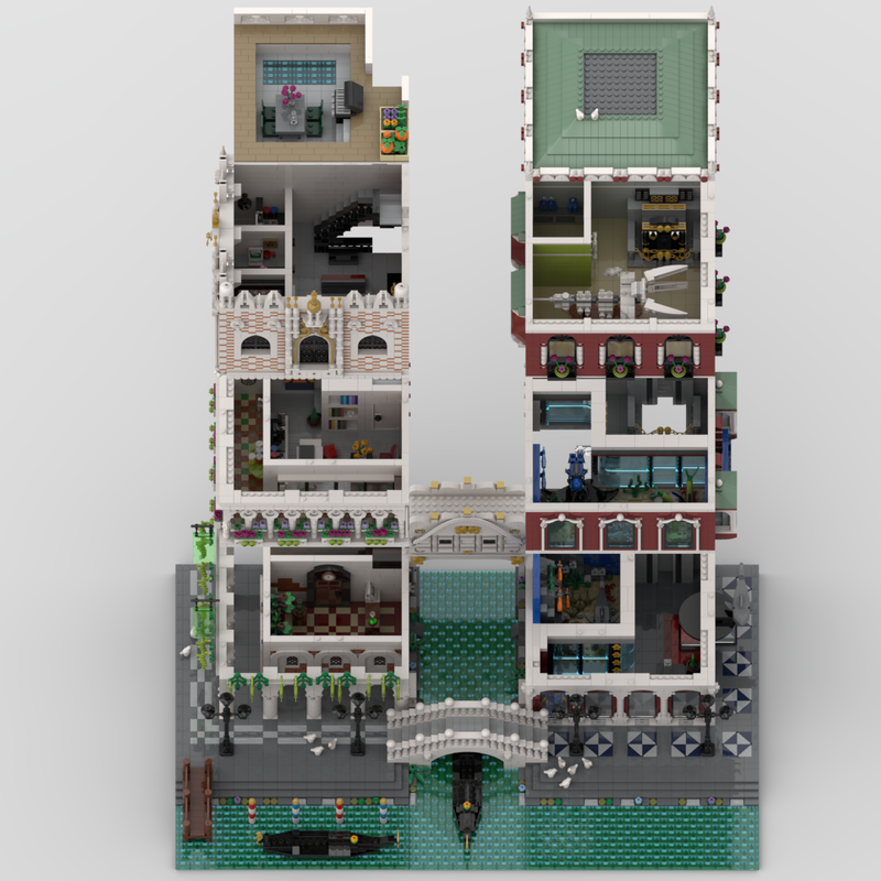 LEGO MOC Venice Palaces and Bridges by Cvanhulle | Rebrickable - Build ...