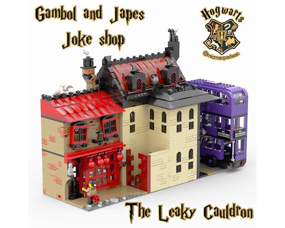 LEGO MOC The Leaky Cauldron and Gambol and Japes Joke shop by ...