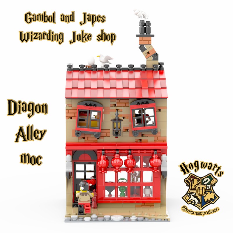 LEGO MOC The Leaky Cauldron and Gambol and Japes Joke shop by ...