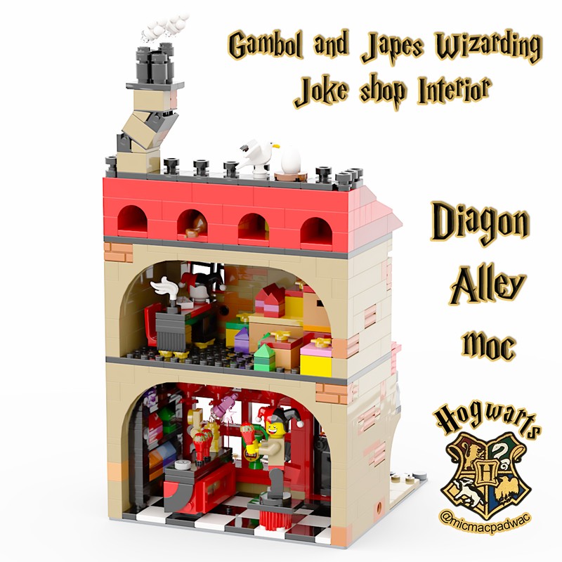 LEGO MOC The Leaky Cauldron and Gambol and Japes Joke shop by ...