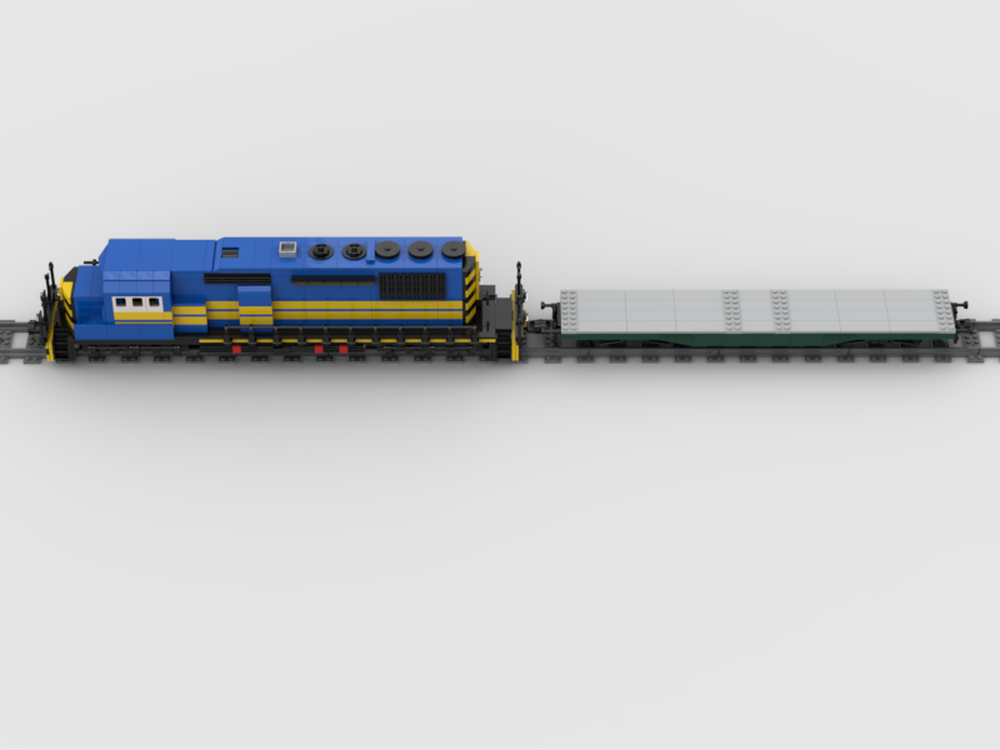 LEGO MOC Flat Freight Car by Your Brick Guy | Rebrickable - Build with LEGO