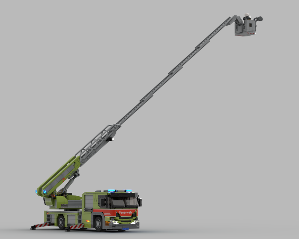 LEGO MOC Scania L360 with Magirus Turntable Ladder by SpeedHunCreations ...