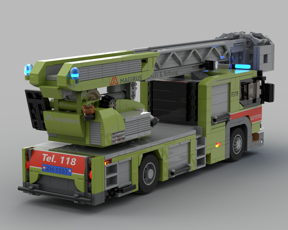 LEGO MOC Scania L360 with Magirus Turntable Ladder by SpeedHunCreations ...