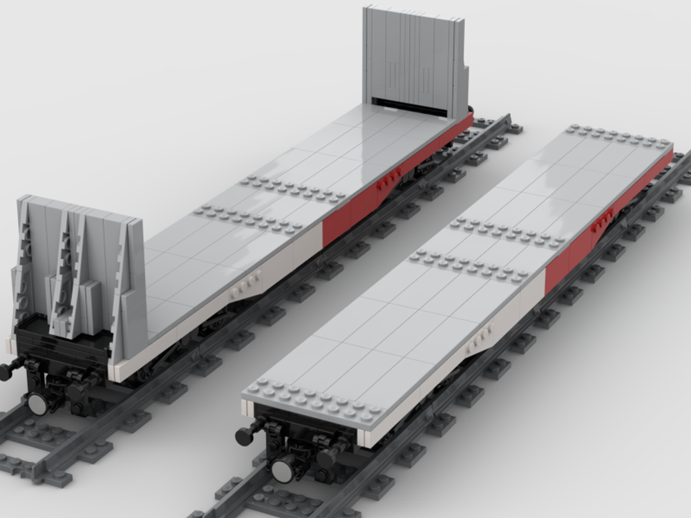 LEGO MOC Flat freight car & Flat freight car bulkerhead by Your Brick ...