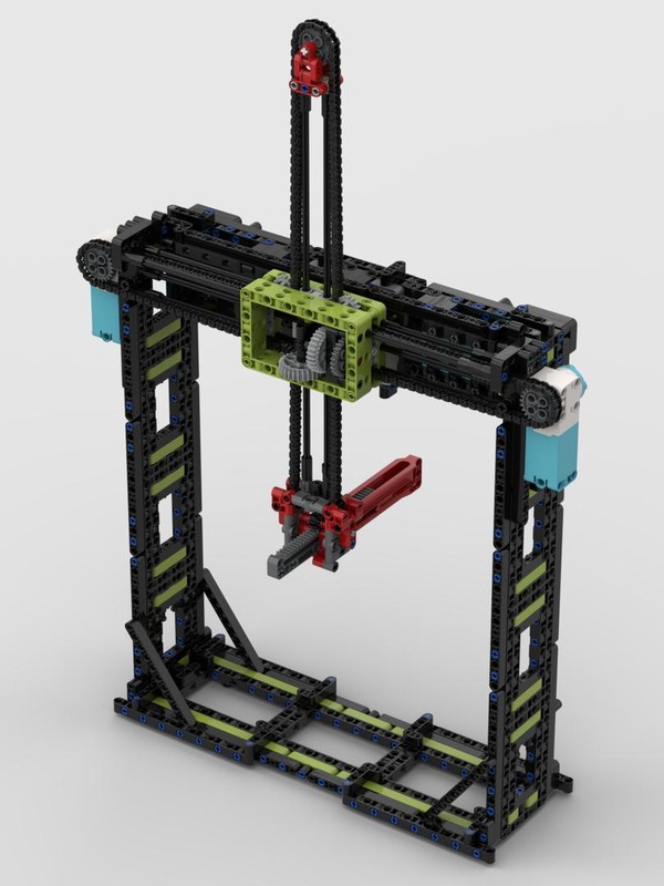Lego Moc Gantry Robot T Bot 3 Degrees Of Freedom By Glaysche