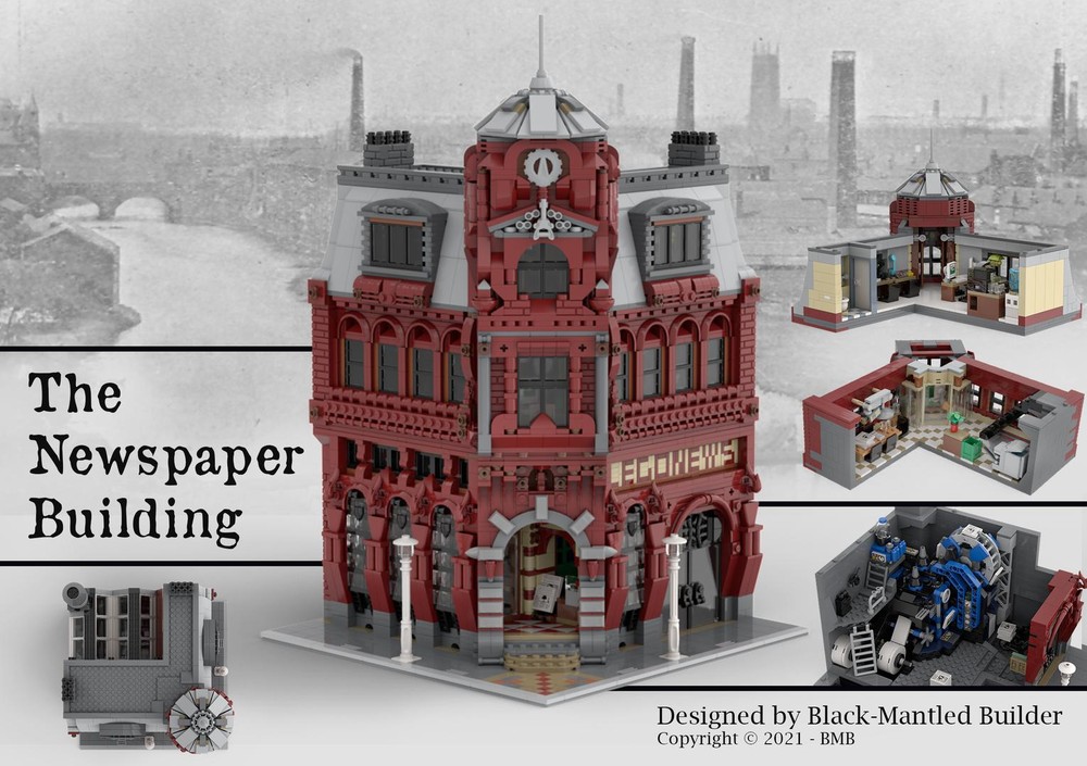 LEGO MOC The Newspaper Building by Black-Mantled Builder | Rebrickable ...