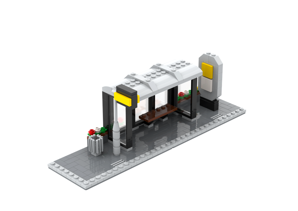 LEGO MOC Corner Extension 2 (Bus Stop) by Br1ckD3sign | Rebrickable ...