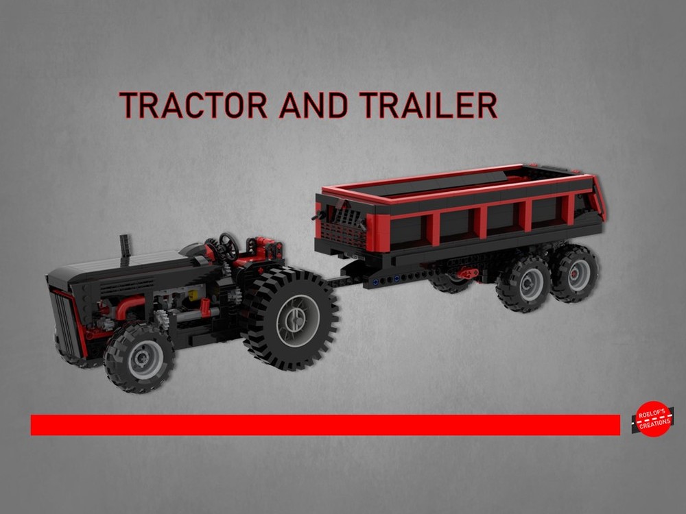 LEGO MOC Tractor and Trailer by Roelofs Creations | Rebrickable - Build ...
