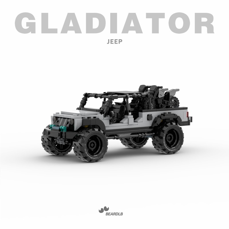 LEGO MOC-85483 jeep gladiator gray 8wide speed champions by beardLB ...