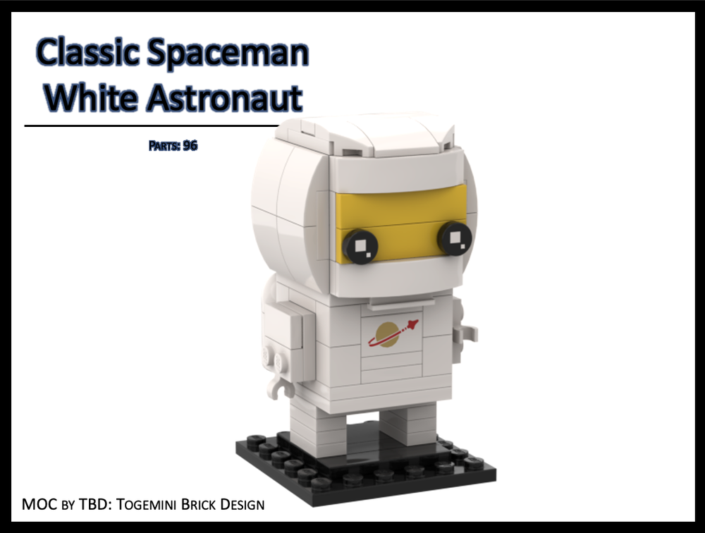 LEGO MOC Classic Spaceman - White Astronaut - Brickheadz by togemini ...