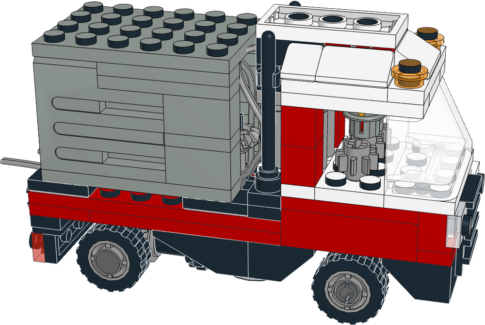 LEGO MOC Chiller Lorry (4 stud wide with steering) by jbohac ...