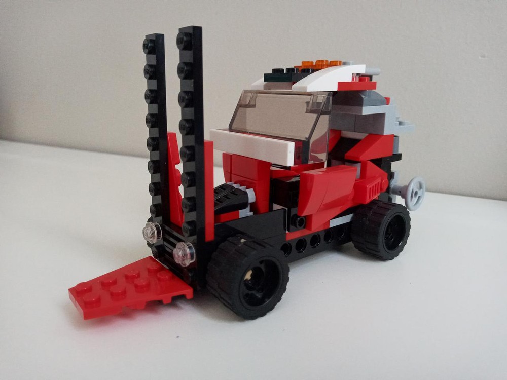 LEGO MOC Red Fork-lift - MOC 31100 by Pedro_Henrique | Rebrickable ...