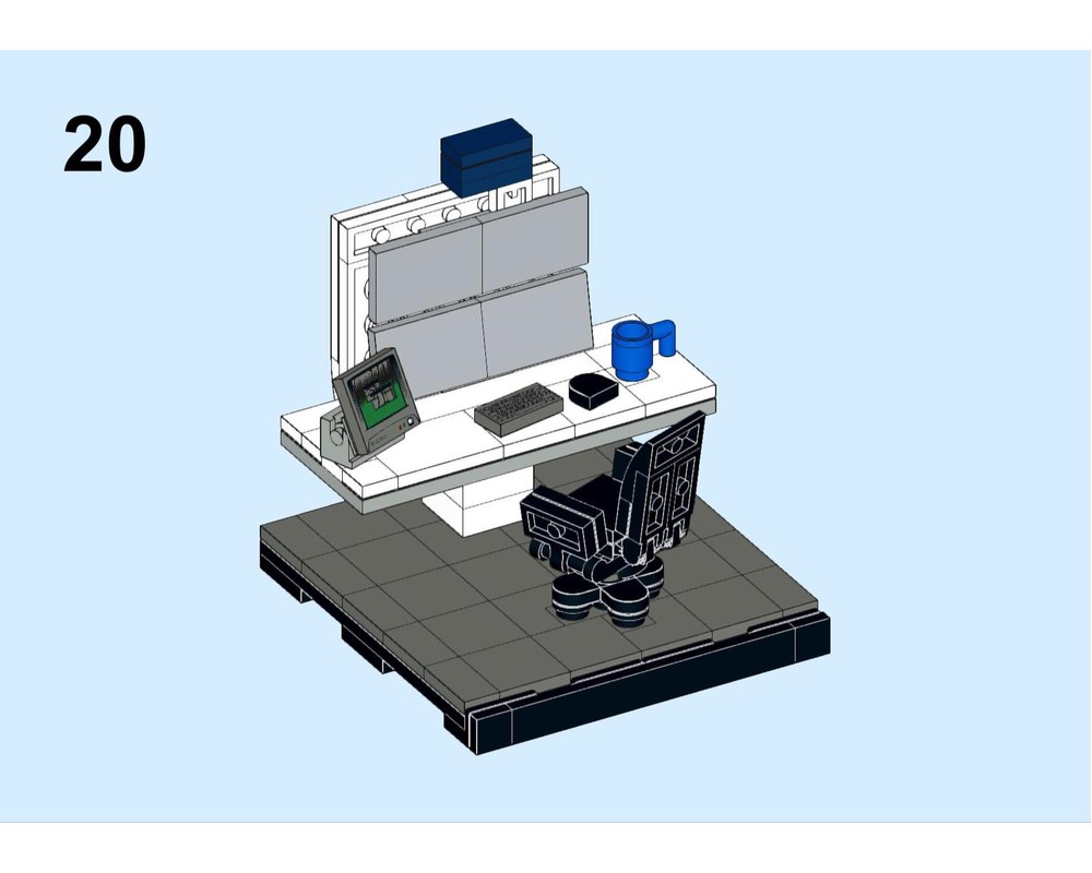LEGO MOC Dutch Police Dispatch Room Workspace by Tiny Bricks ...