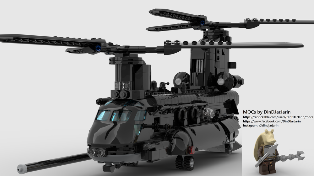 LEGO MOC MH-47G Special Forces Chinook by DinDJarJarin | Rebrickable ...
