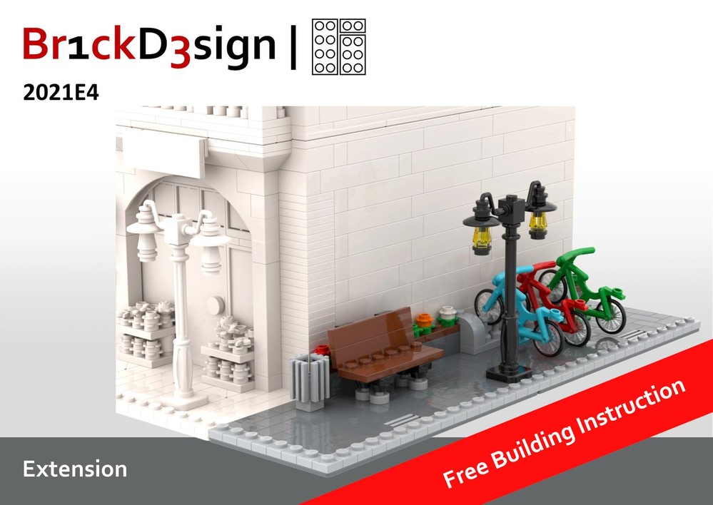 LEGO MOC Corner Extension 4 (Bicycle Stand) by Br1ckD3sign ...