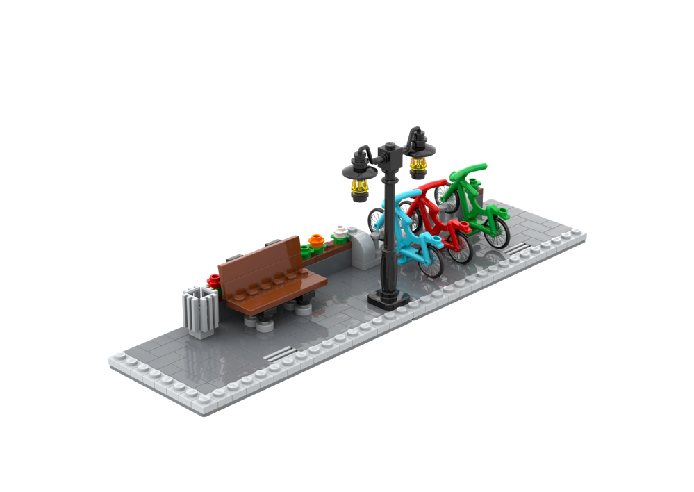 LEGO MOC Corner Extension 4 (Bicycle Stand) by Br1ckD3sign ...