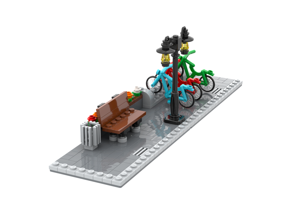 LEGO MOC Corner Extension 4 (Bicycle Stand) by Br1ckD3sign ...