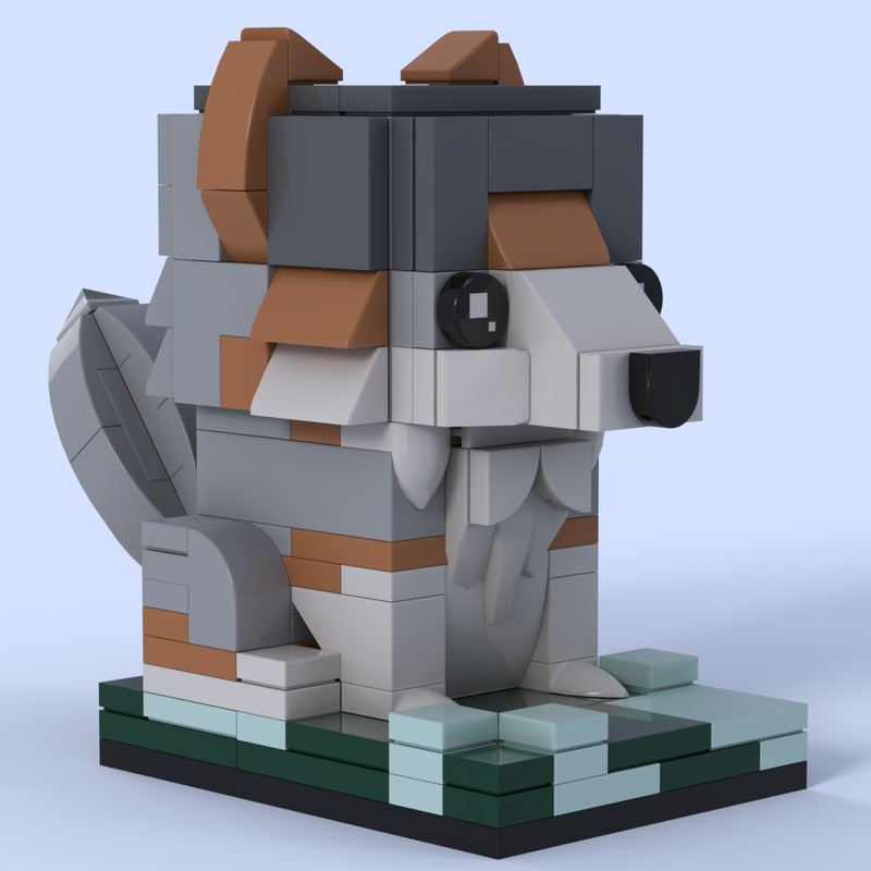LEGO MOC Gray Wolf Brickheadz by HylianHerald | Rebrickable - Build ...
