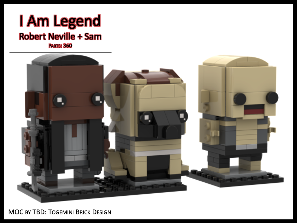 LEGO MOC I Am Legend - Robert Neville + Sam - Brickheadz by togemini ...