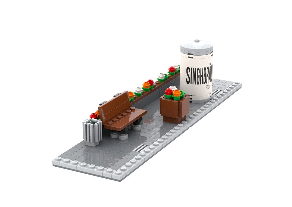 LEGO MOC Corner Extension 6 (Advertising Column) by Br1ckD3sign ...