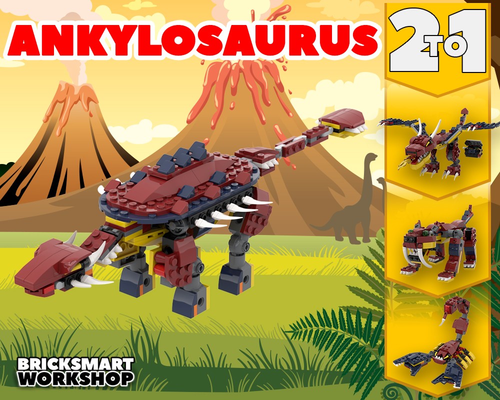 LEGO MOC Ankylosaurus 31102 2 to 1 by bricksmartworkshop | Rebrickable ...
