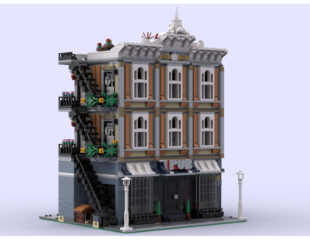 LEGO MOC-86285 Town Square Pub by Brick Artisan | Rebrickable - Build ...