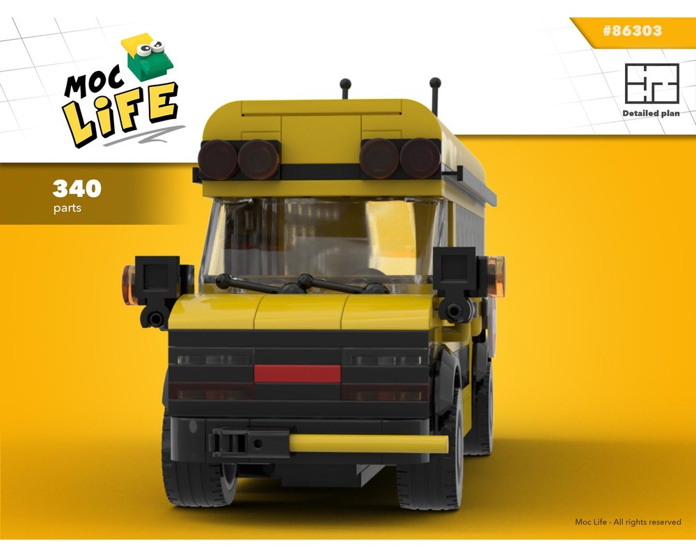 LEGO MOC GMC Savana mini school bus by MocLife | Rebrickable - Build ...