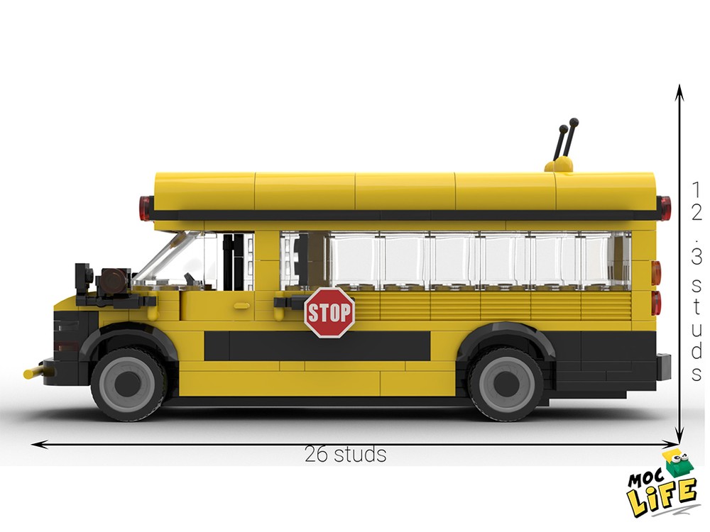 LEGO MOC GMC Savana mini school bus by MocLife | Rebrickable - Build ...