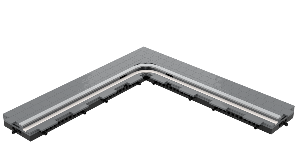 LEGO MOC Brick Builders Road System Sidewalk Outer Corner by Brick ...