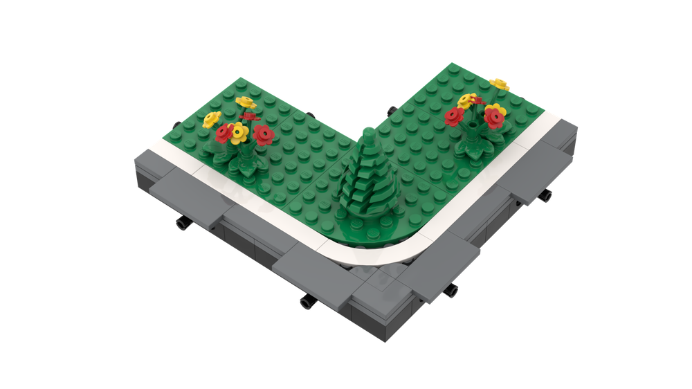 LEGO MOC Brick Builders Road System Roadside Inner Corner by Brick ...