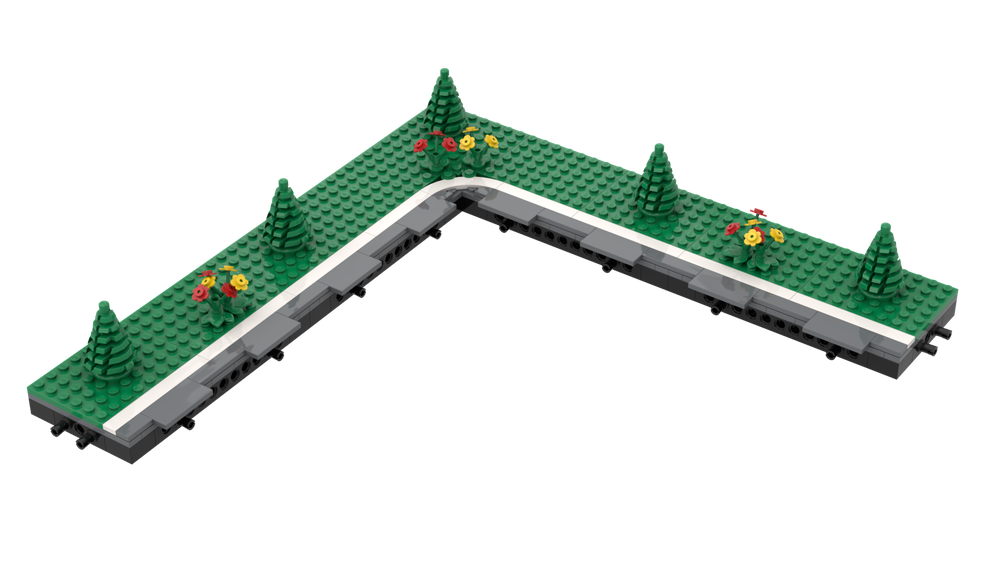 LEGO MOC Brick Builders Road System Roadside Outer Corner by Brick ...