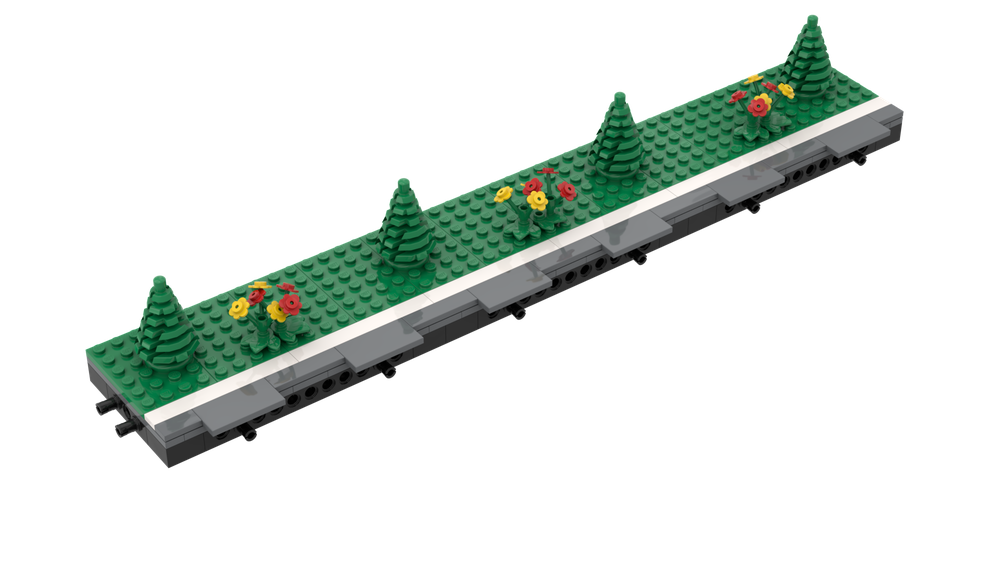 LEGO MOC Brick Builders Road System Roadside Straight by Brick-Builders ...