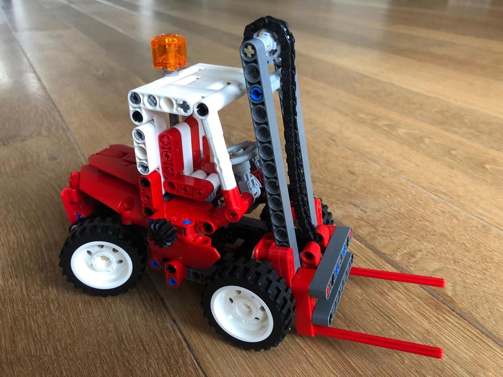 LEGO MOC 8835 Red Forklift - studless version by GerritvdG ...
