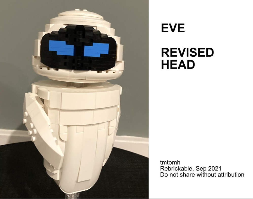 LEGO MOC EVE from WALL-E: Improved Head by tmtomh | Rebrickable - Build ...