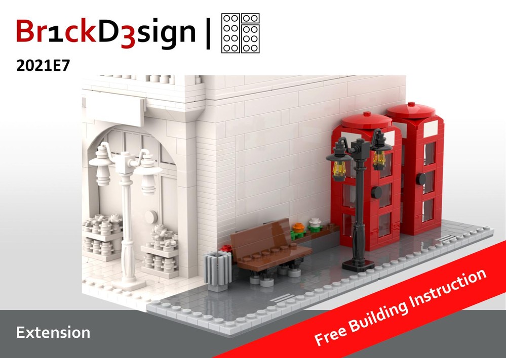 LEGO MOC Corner Extension 7 (Telephone Booth) by Br1ckD3sign ...