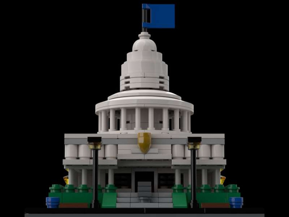 LEGO MOC Modular City Hall #1 by meregt | Rebrickable - Build with LEGO