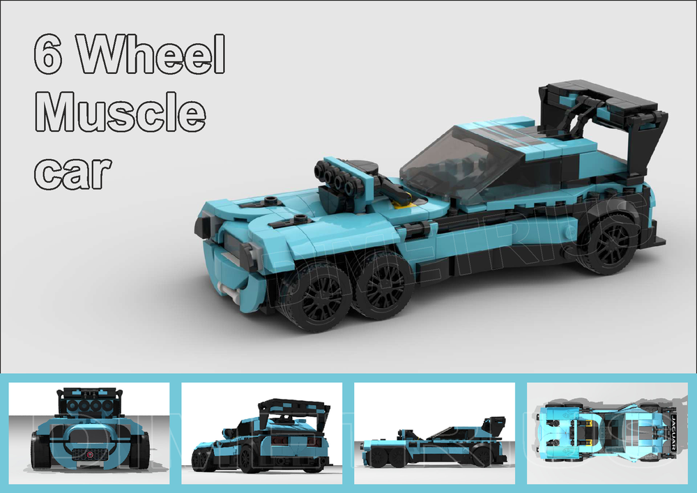 LEGO MOC 6 wheel muscle car by Dimetrius | Rebrickable - Build with LEGO
